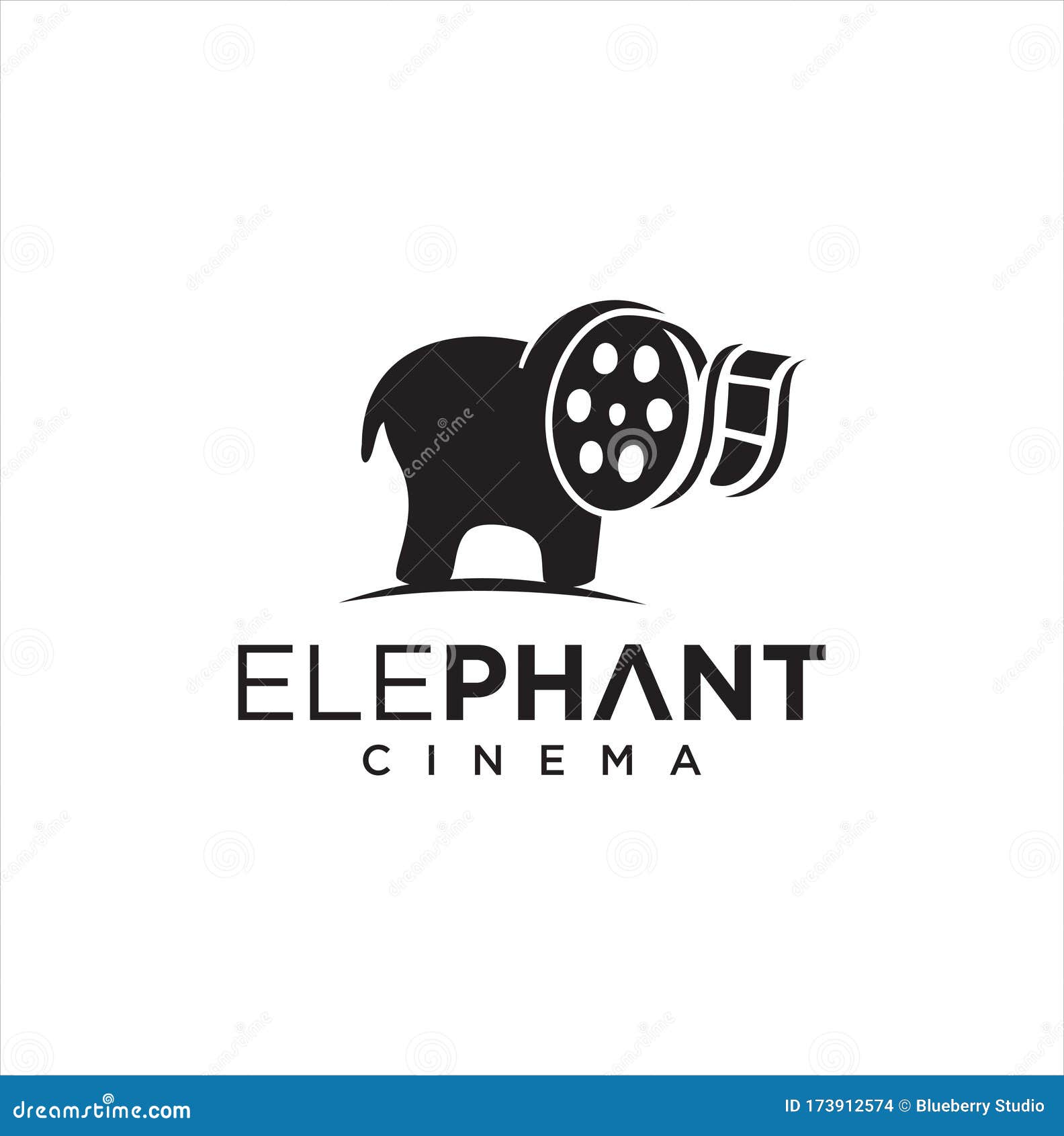 Elephant Cinema Logo Template .Movie Production Logo ,Animal Film ...