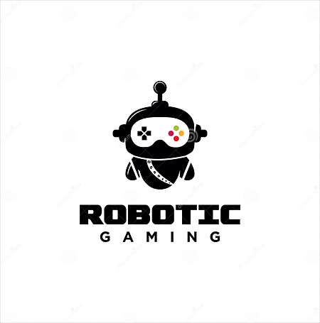 Robot Gaming Logo Design Vector Illustration . Robotic Mascot Logo ...