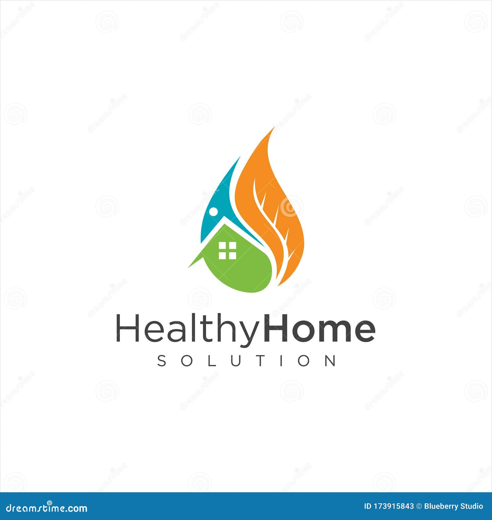 Healthy Real Estate Logo . Healthy Home Logo Template Vector Stock ...