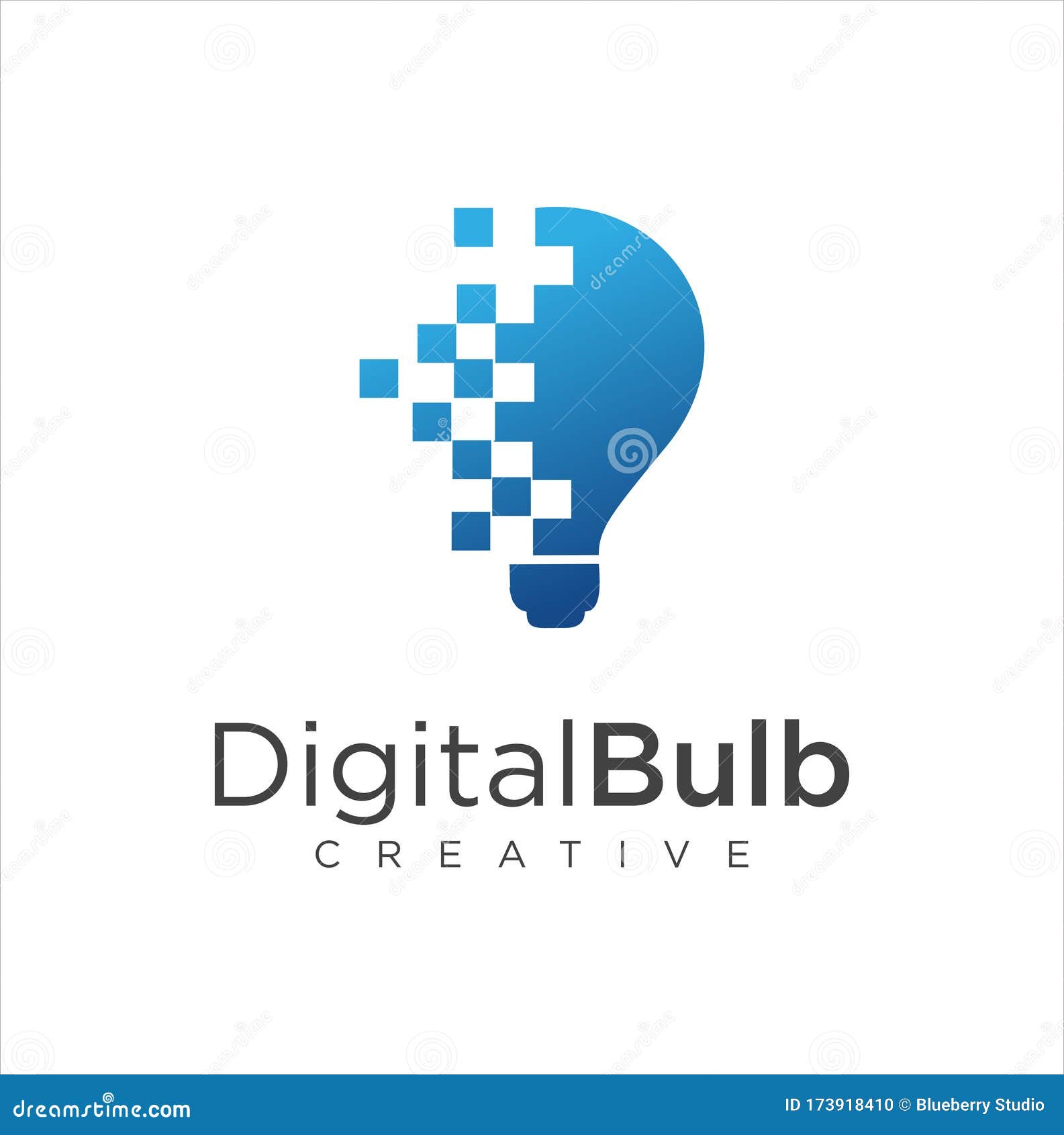 Smart Bulb Tech Logo Icon . Idea Creative Light Bulb Logo . Bulb ...