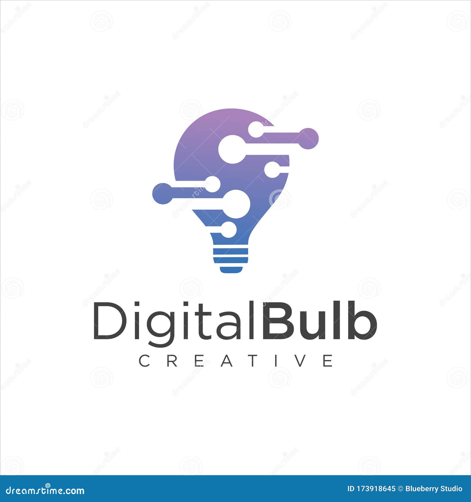 Smart Bulb Tech Logo Icon . Idea Creative Light Bulb Logo . Bulb ...