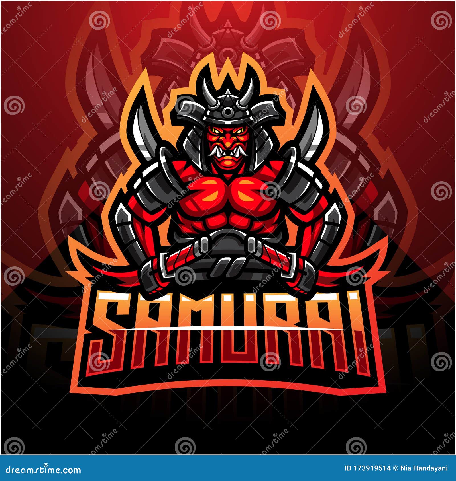 Warrior Esport Logo. Esport Logo Template With Wearing A Helmet And ...