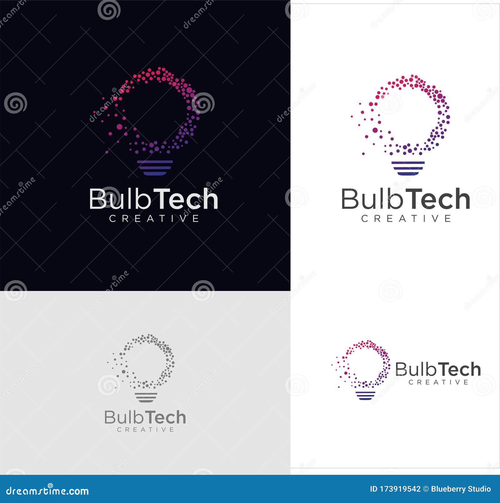Smart Bulb Tech Logo Icon . Idea Creative Light Bulb Logo . Bulb ...