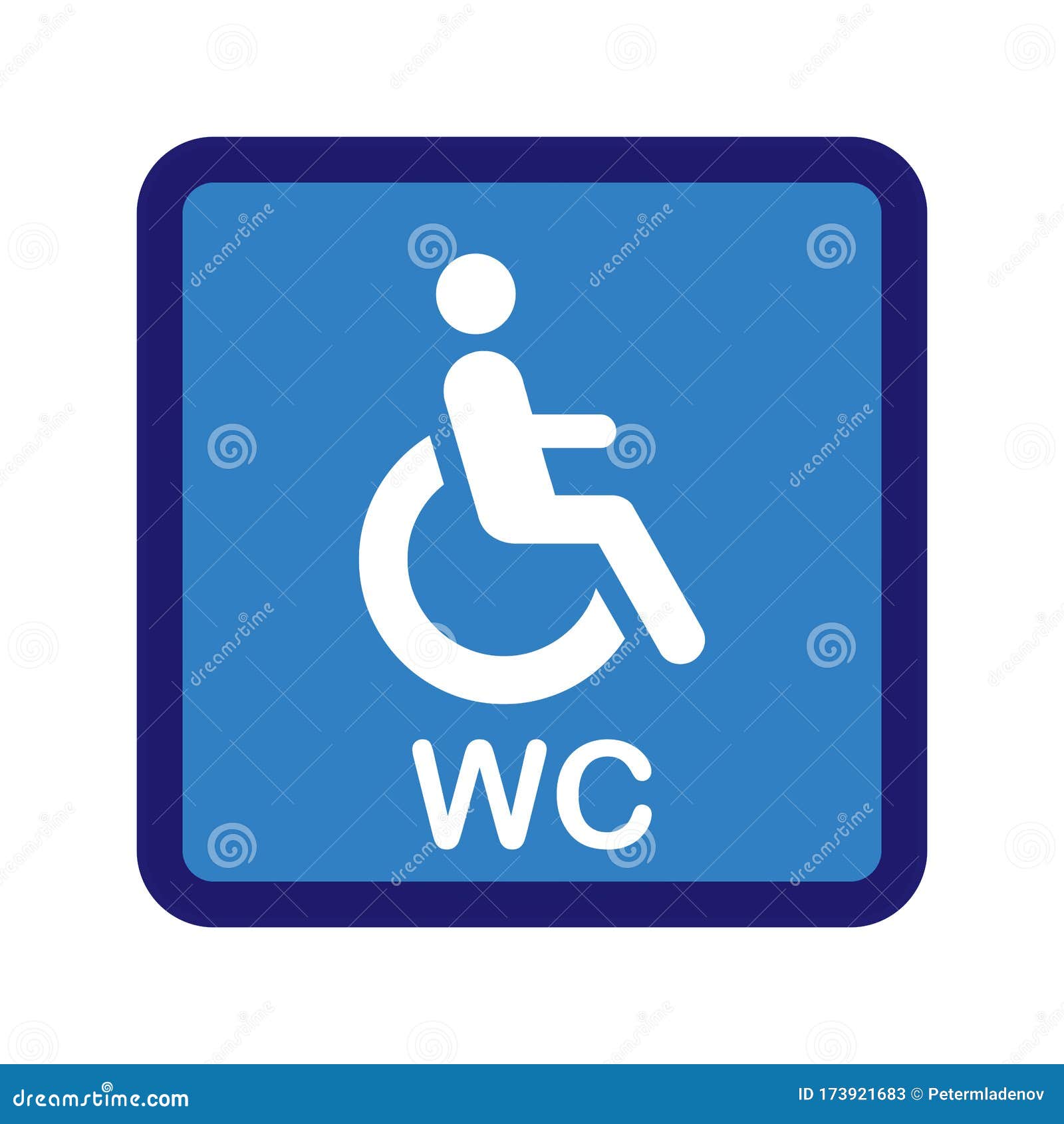WC Sign with Wheelchair, Handicapped, Accessibility , Access Sign in ...