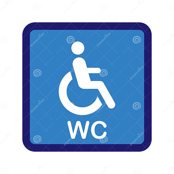 WC Sign with Wheelchair, Handicapped, Accessibility , Access Sign in ...