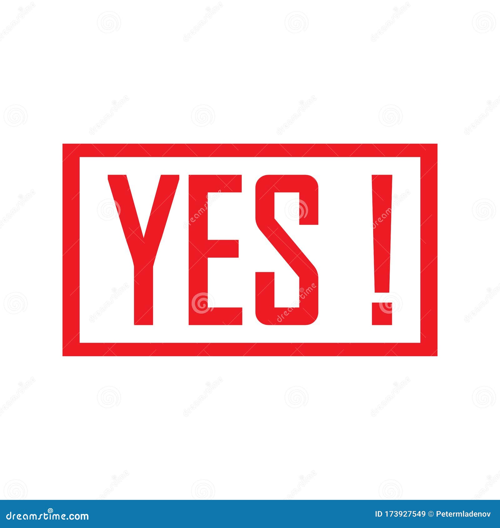 Yes Red Sign/symbol Rubber Stamp. Vector on White Background. Stock ...