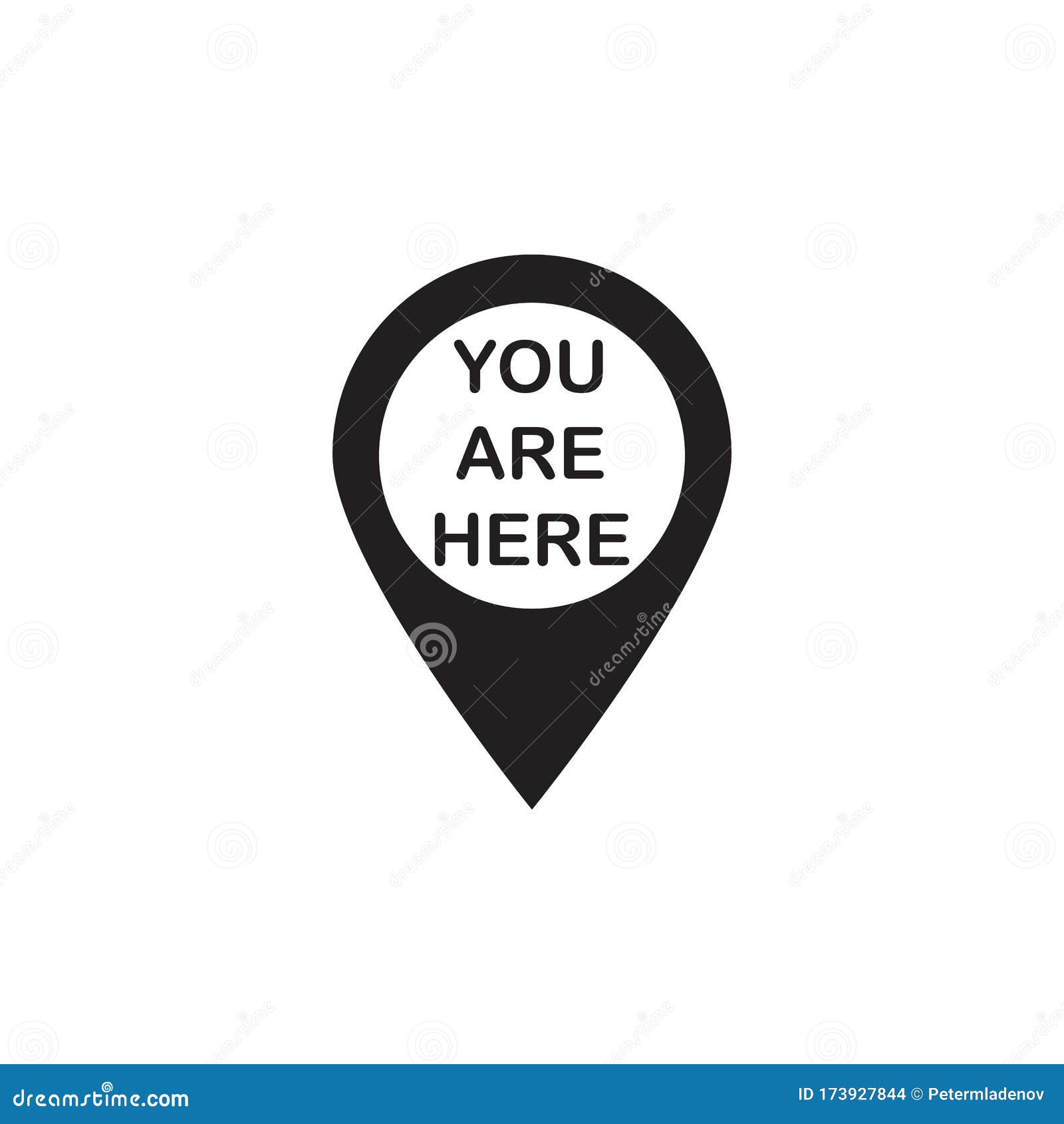 You are Here Location Pointer Pin. Sign Design Concept for Web ...