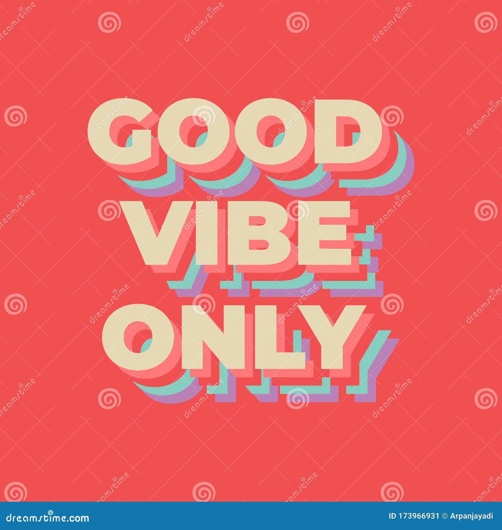 Good Vibe only Quote Poster for Woman. Stock Vector - Illustration of ...