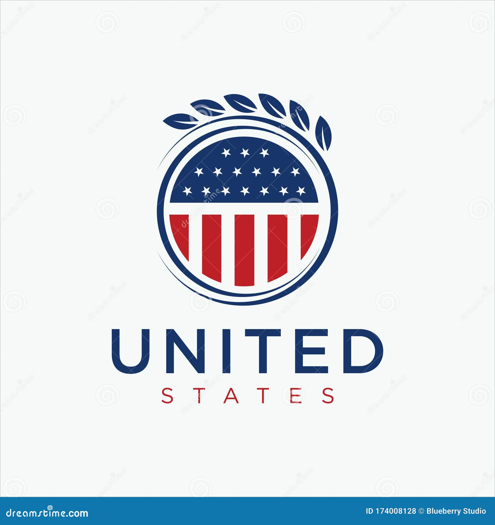 United States Logo Design Vector Stock . Made in Usa Logo American Flag ...