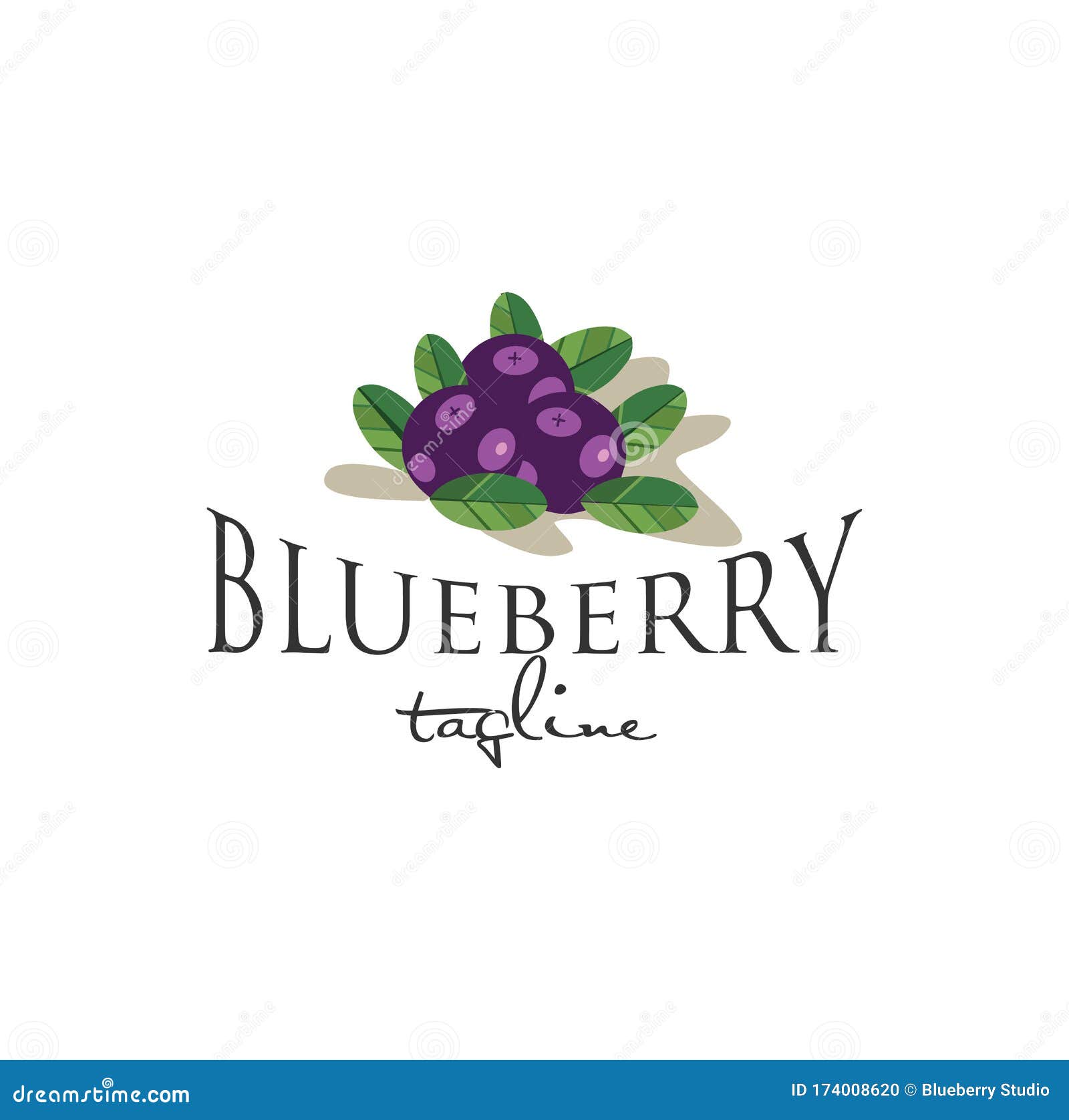 Blueberry Logo Design Vector Stock Illustration . Berries Logo Icon ...