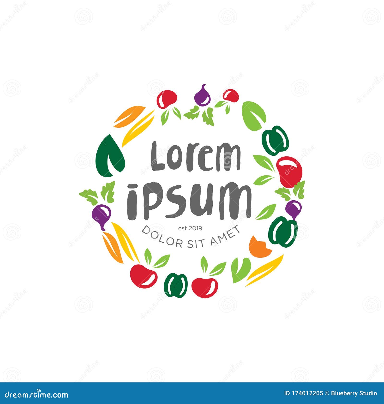Vegetable Logo Design . Fresh Vegetables Vegetable Logo Healthy Food ...