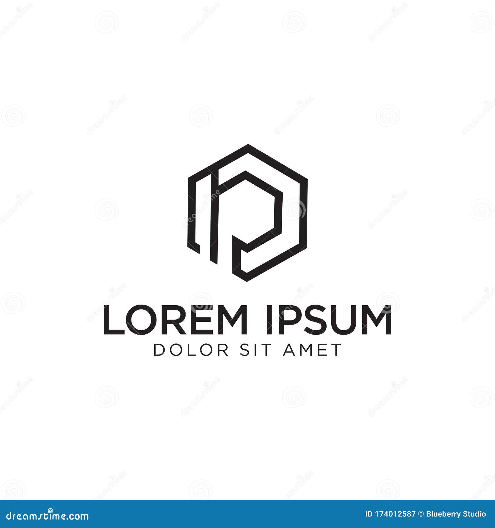 Abstract Hexagon Logo Template .Hexagon Letter P Logo Design Stock ...