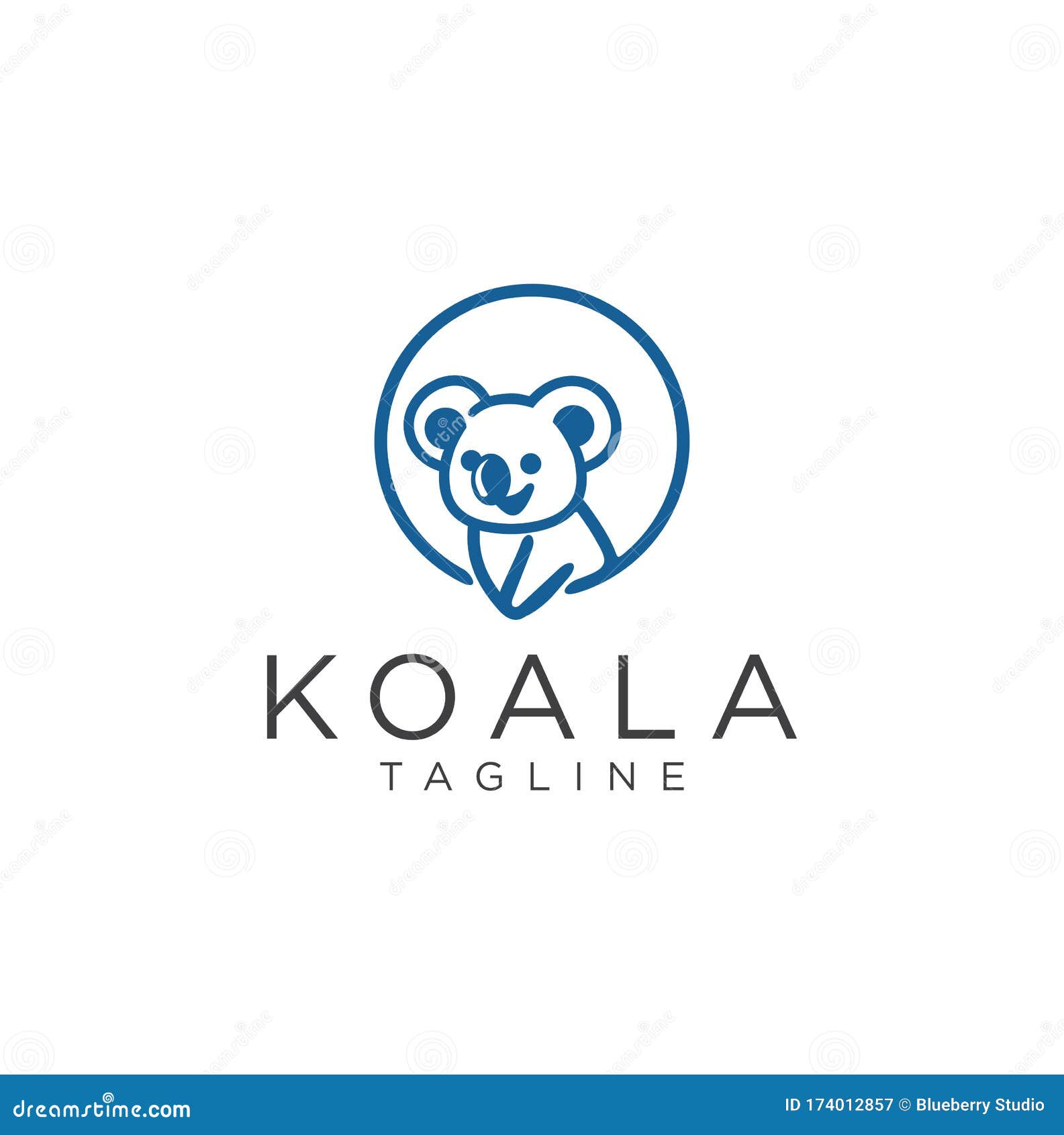 Koala Logo Design, Koala Head Face Logo Design Cartoon Vector ...