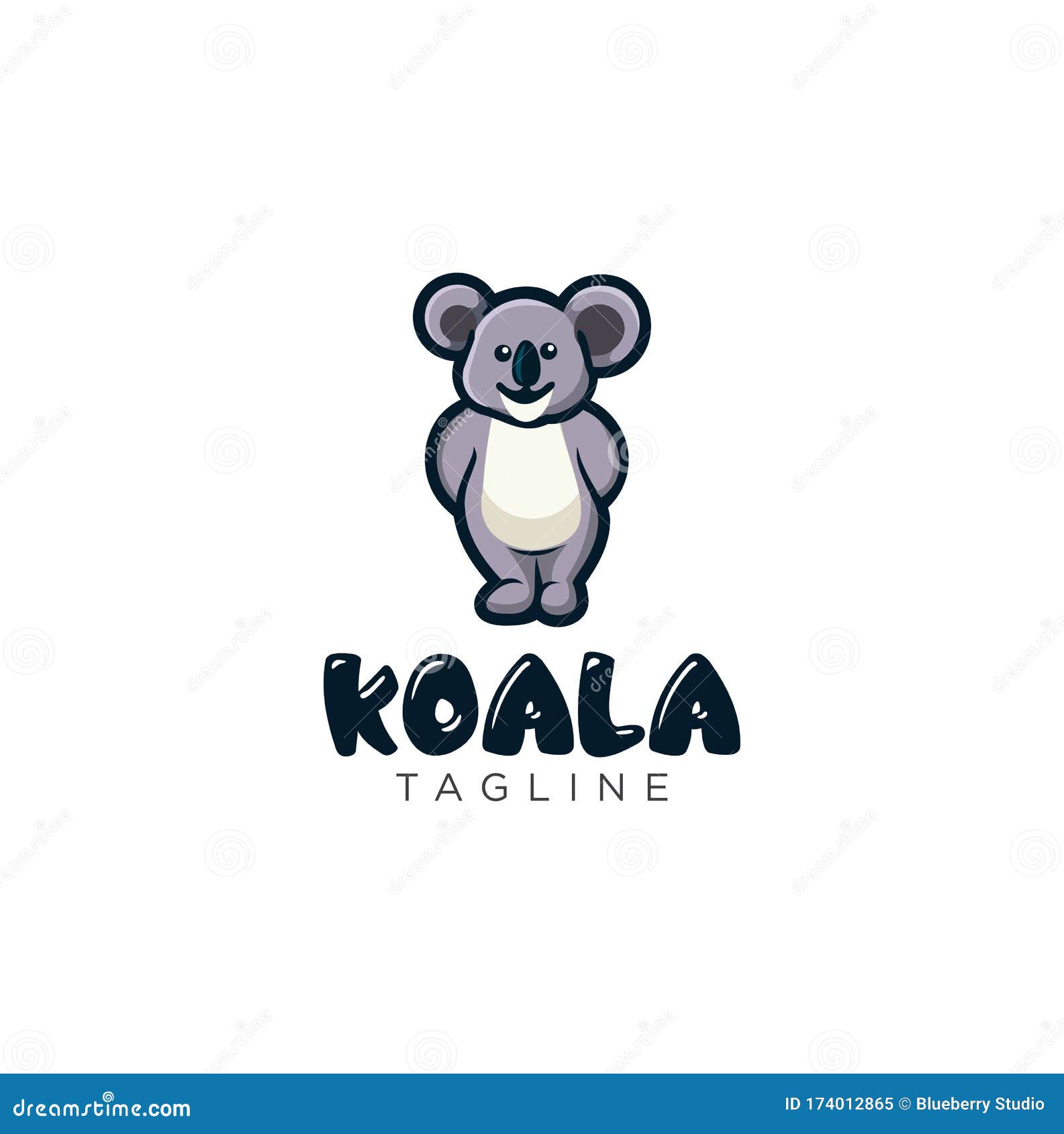 Koala Logo Icon Mascot Template Design Vector Stock Illustration ...