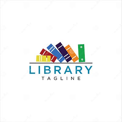 Books Library Logo Template . Education Book School Library Icon Logo ...