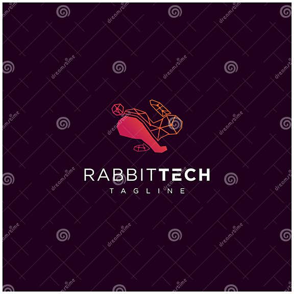 Abstract Rabbit Tech Logo Design . Rabbit Run Technology Icon Vector ...