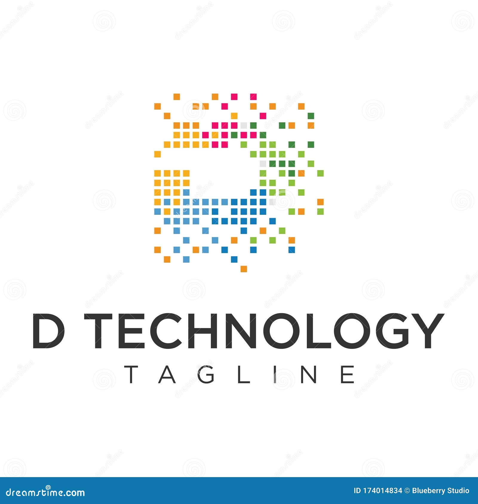 Letter D Tech Logo Design Vector Stock . Letter D Digital Logo Design ...