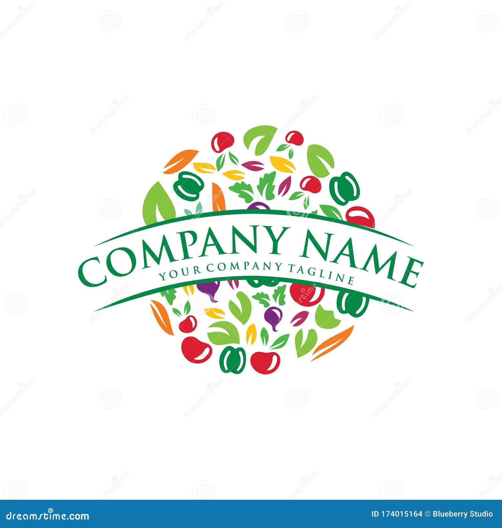 Vegetable Logo Design . Fresh Vegetables Vegetable Logo Healthy Food ...