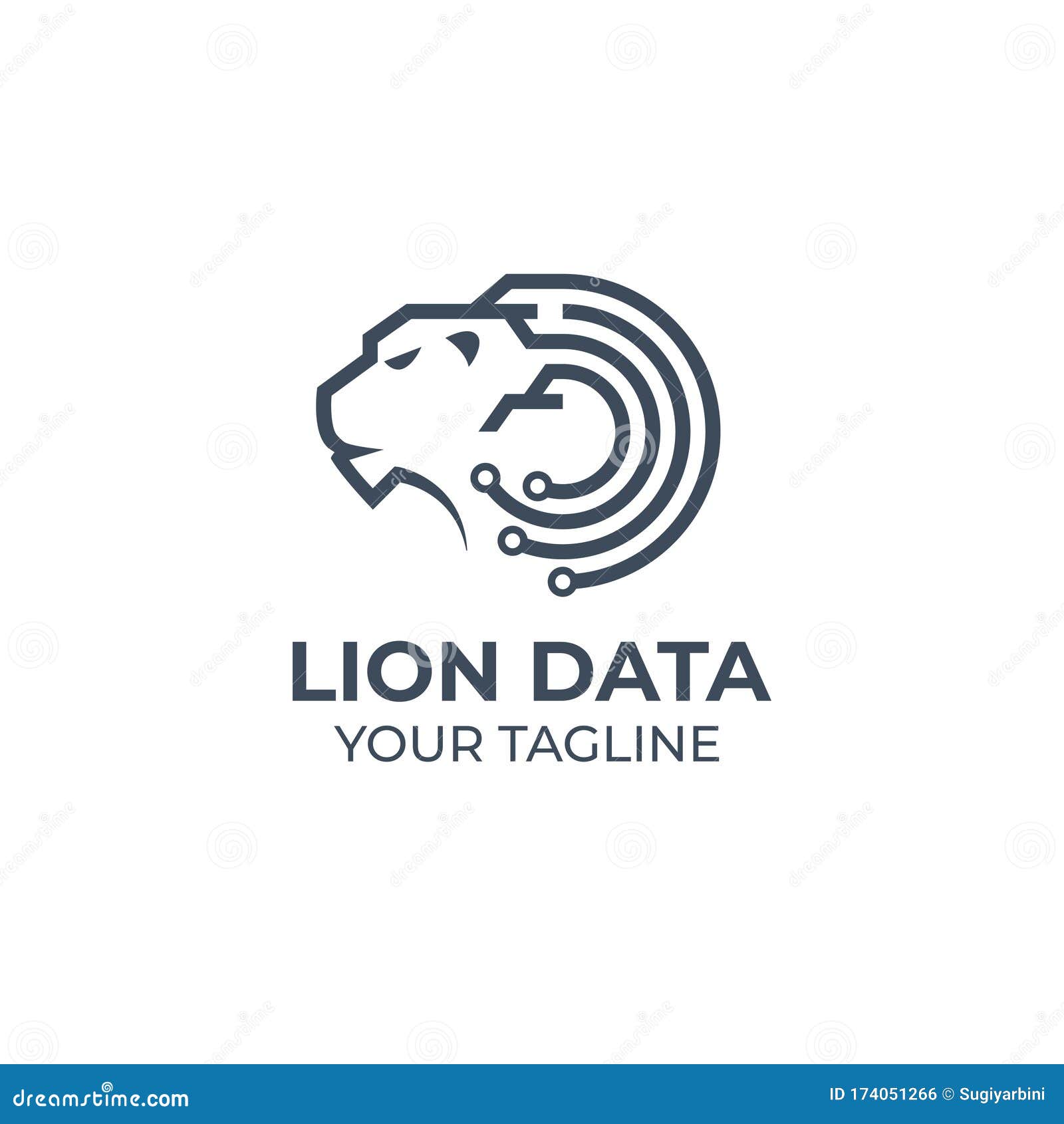 Lion data logo vector stock vector. Illustration of investing - 174051266