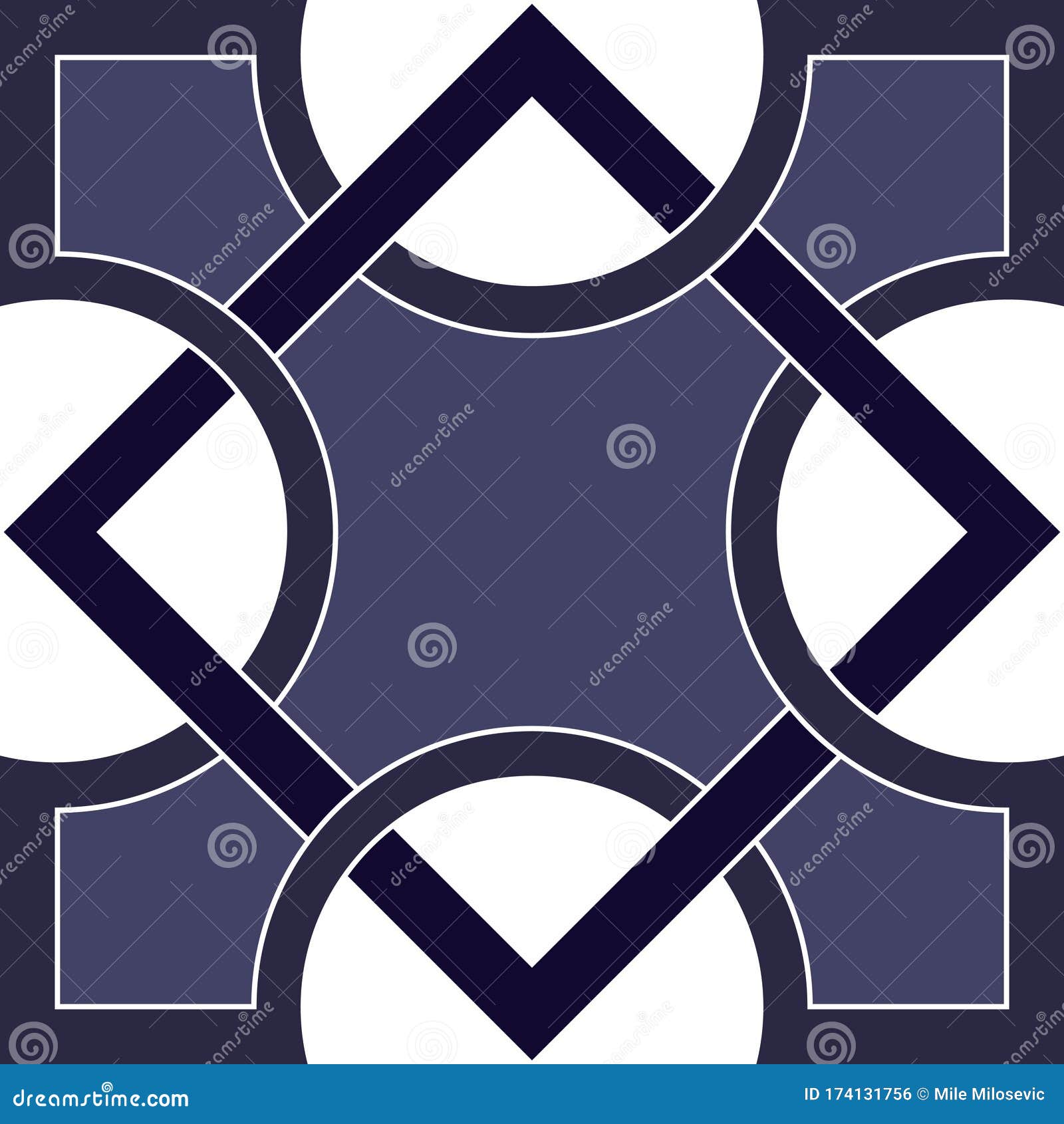 Abstract Square, Circles, Lines Pattern Background, Vector Graphic ...