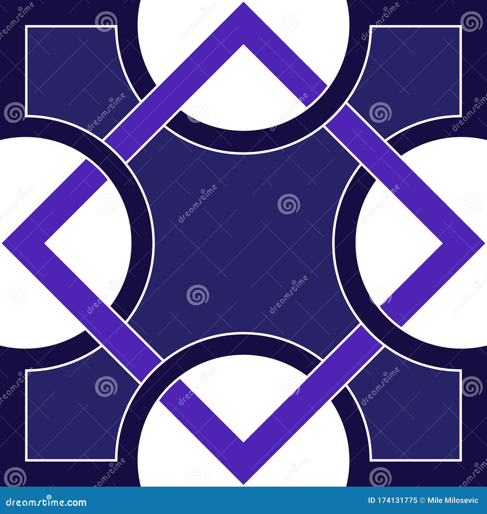 Abstract Square, Circles, Lines Pattern Background, Vector Graphic ...