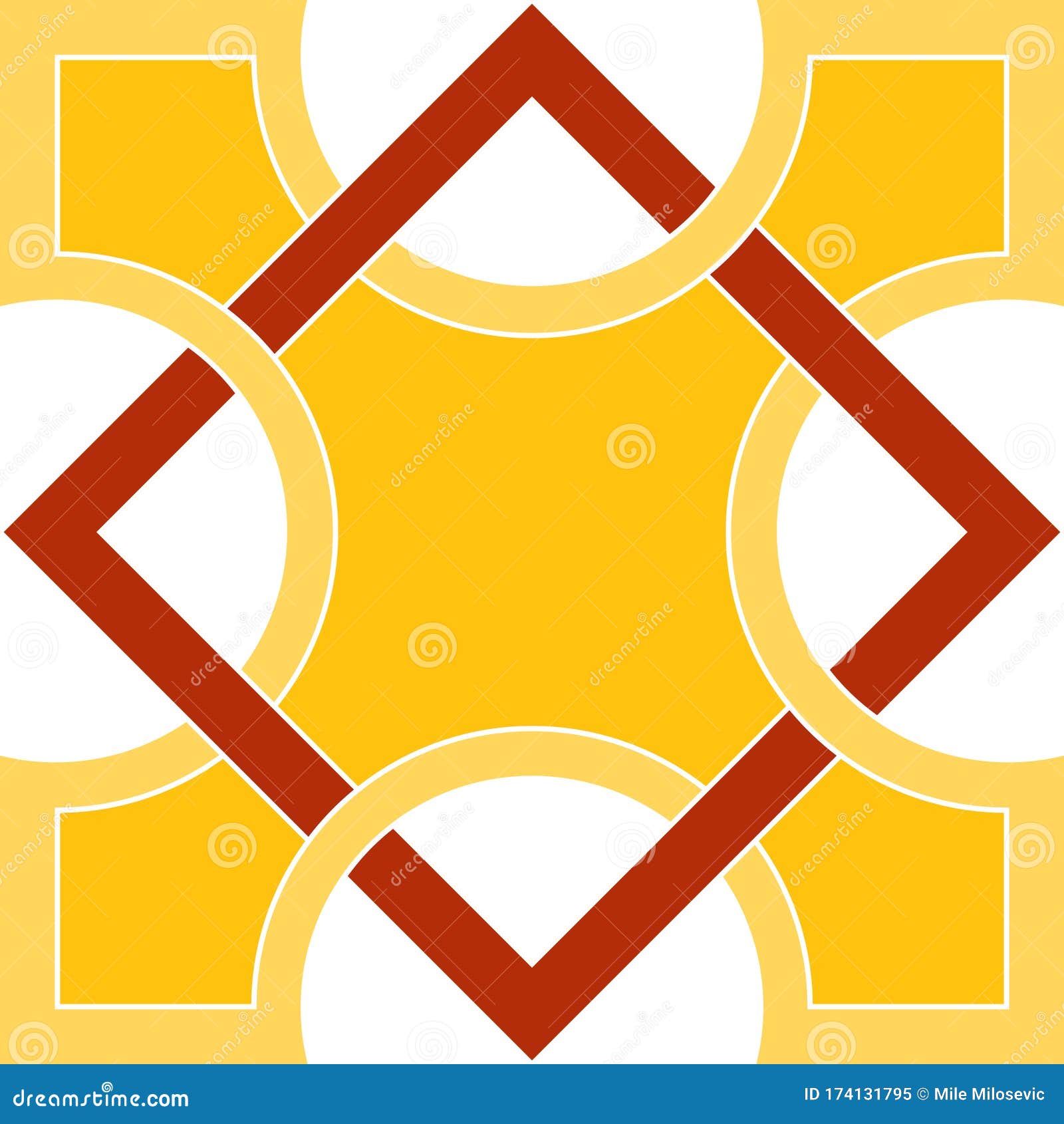 Abstract Square, Circles, Lines Pattern Background, Vector Graphic ...