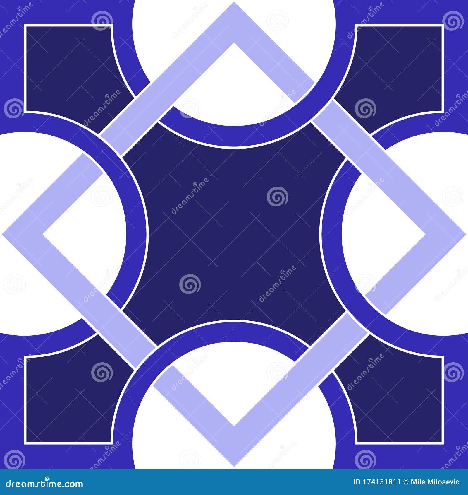 Abstract Square, Circles, Lines Pattern Background, Vector Graphic ...