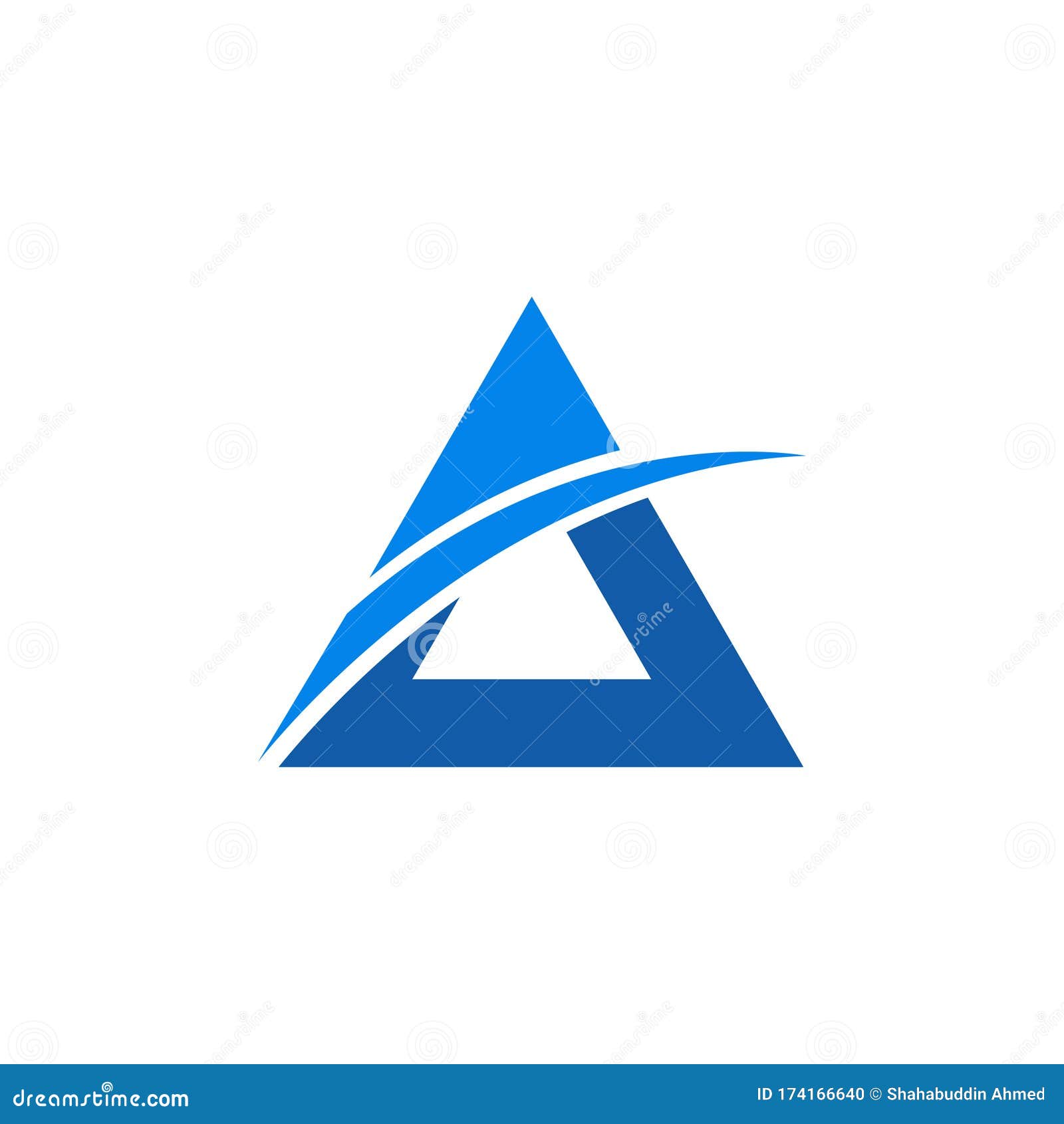 Letter a Blue Logo on White Background. Abstract Vector Letter a Icon ...