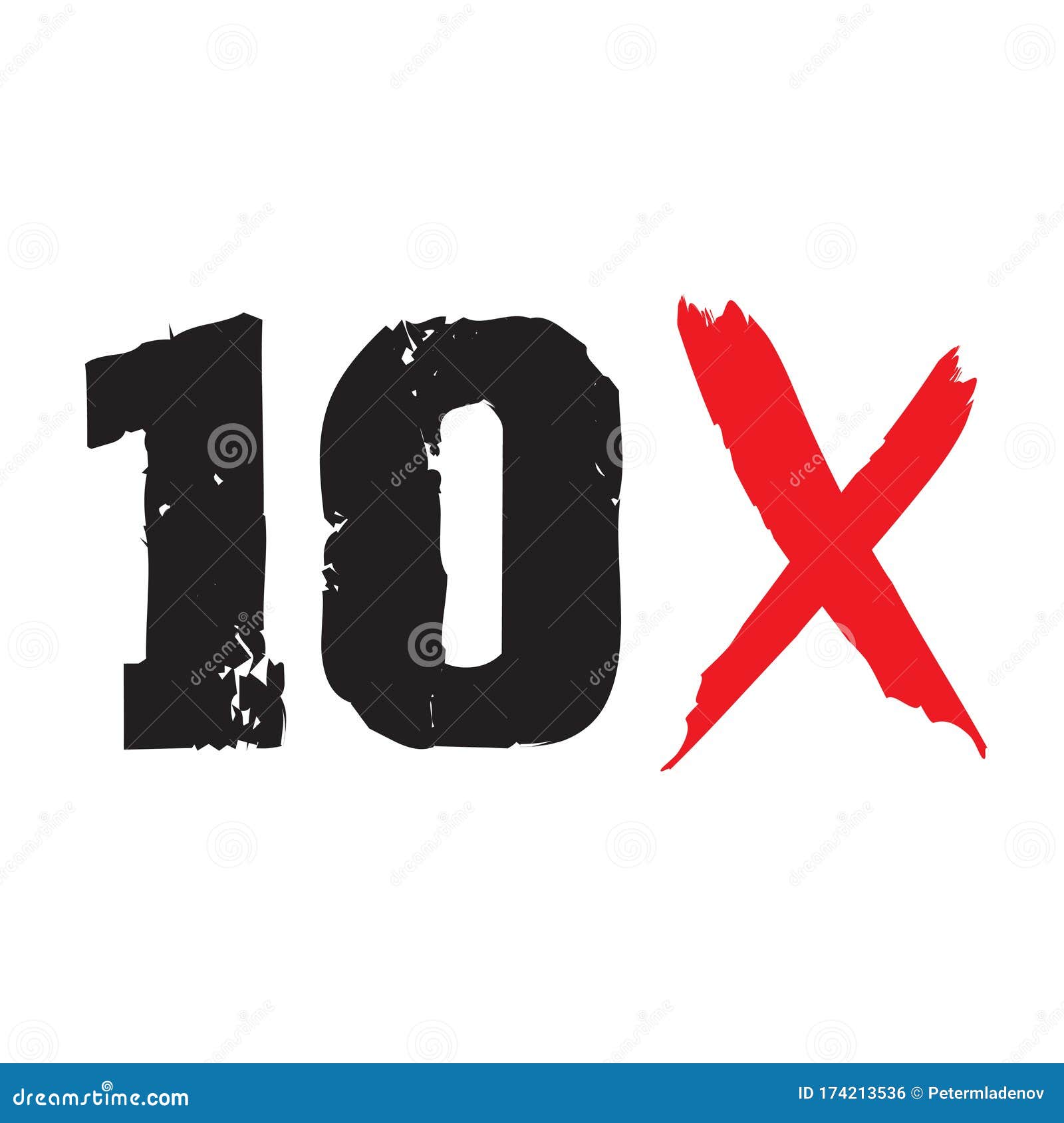 10X - Vector Illustration Design for Banner, T Shirt Graphics, Fashion ...