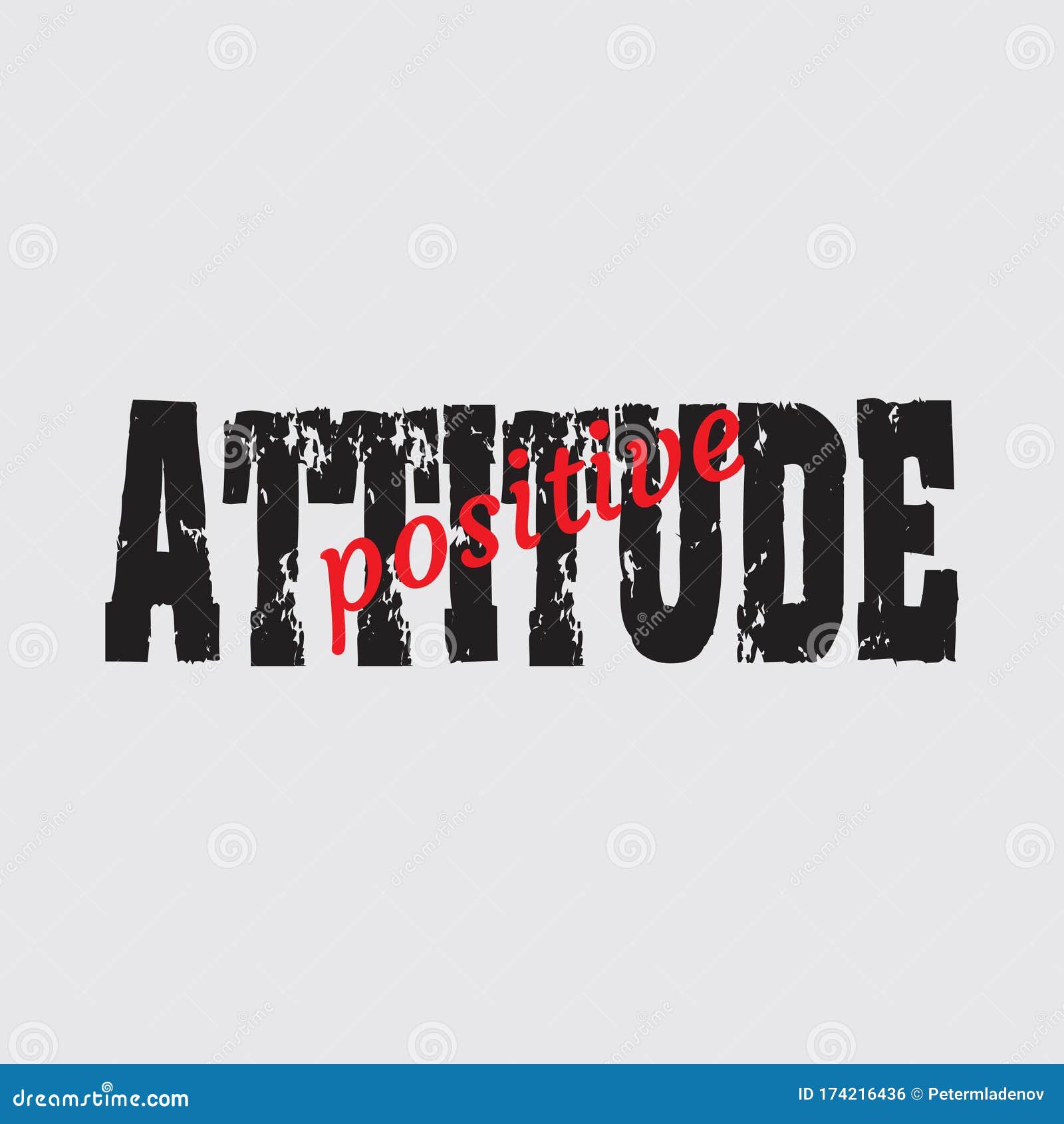 Positive Attitude - Vector Illustration Design for Banner, T Shirt ...