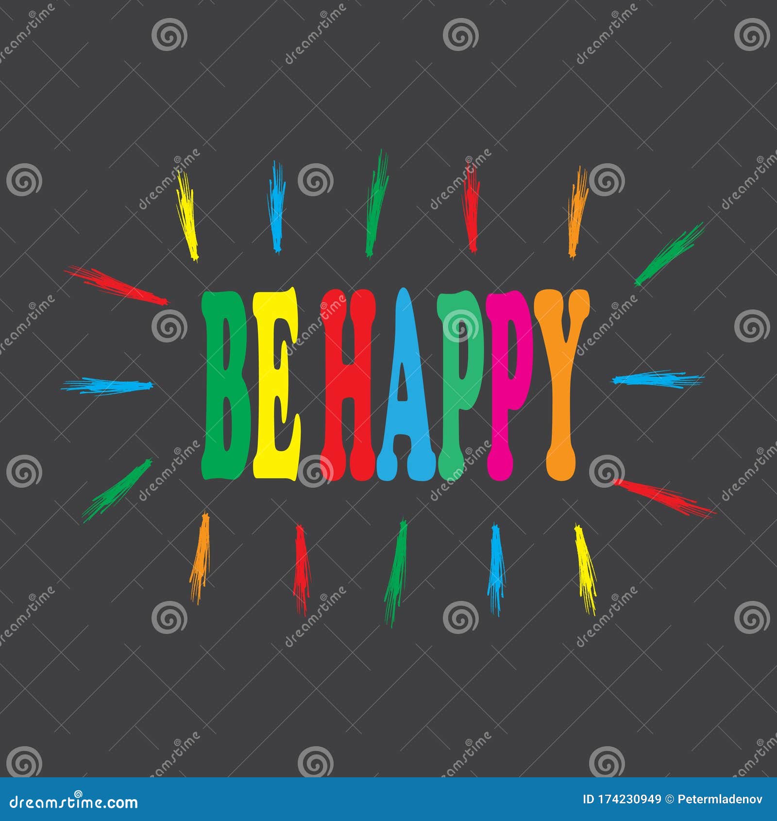 Be Happy - Vector Design for T-shirt Graphics, Banner, Fashion Prints ...