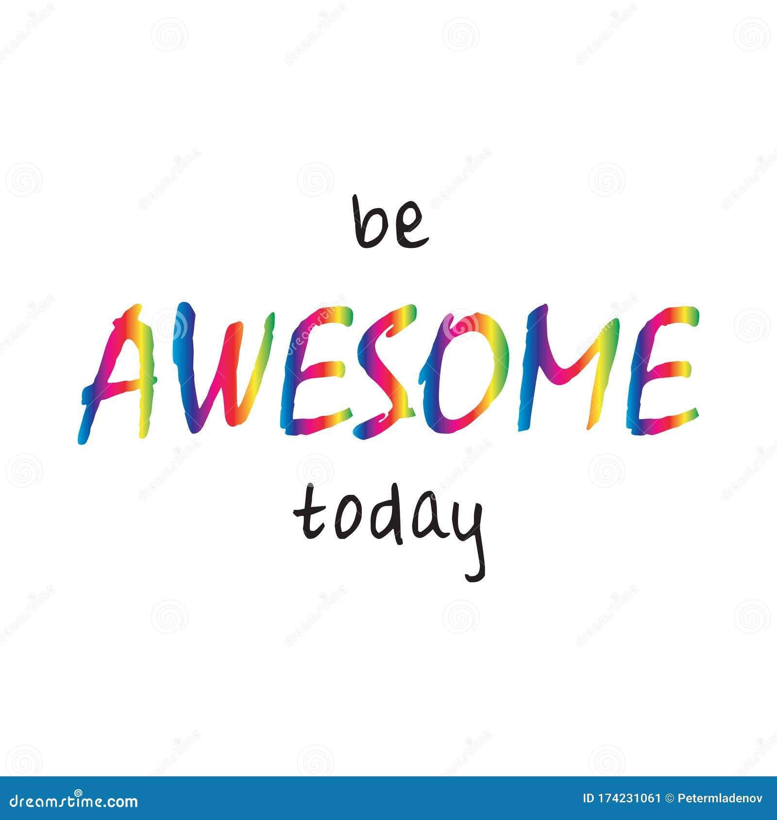 Be Awesome - Vector Illustration Design for Banner, T Shirt Graphics ...