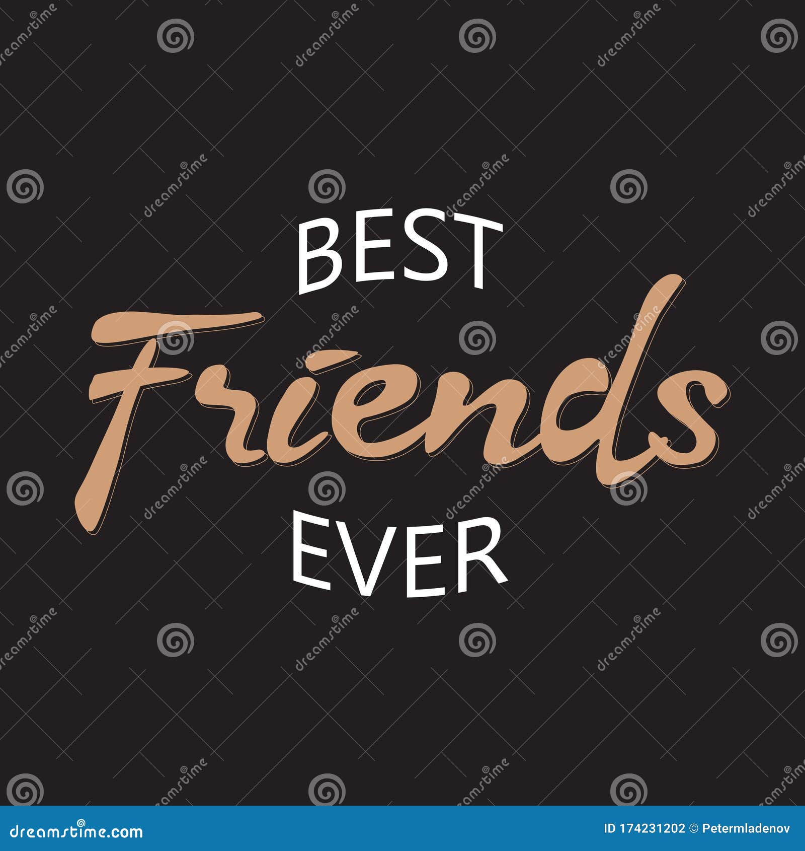 Best Friends Ever - Vector Illustration Design for Poster, Textile ...