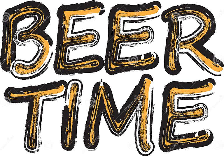 Beer Time - Vector Illustration Design for Banner, T Shirt Graphics ...