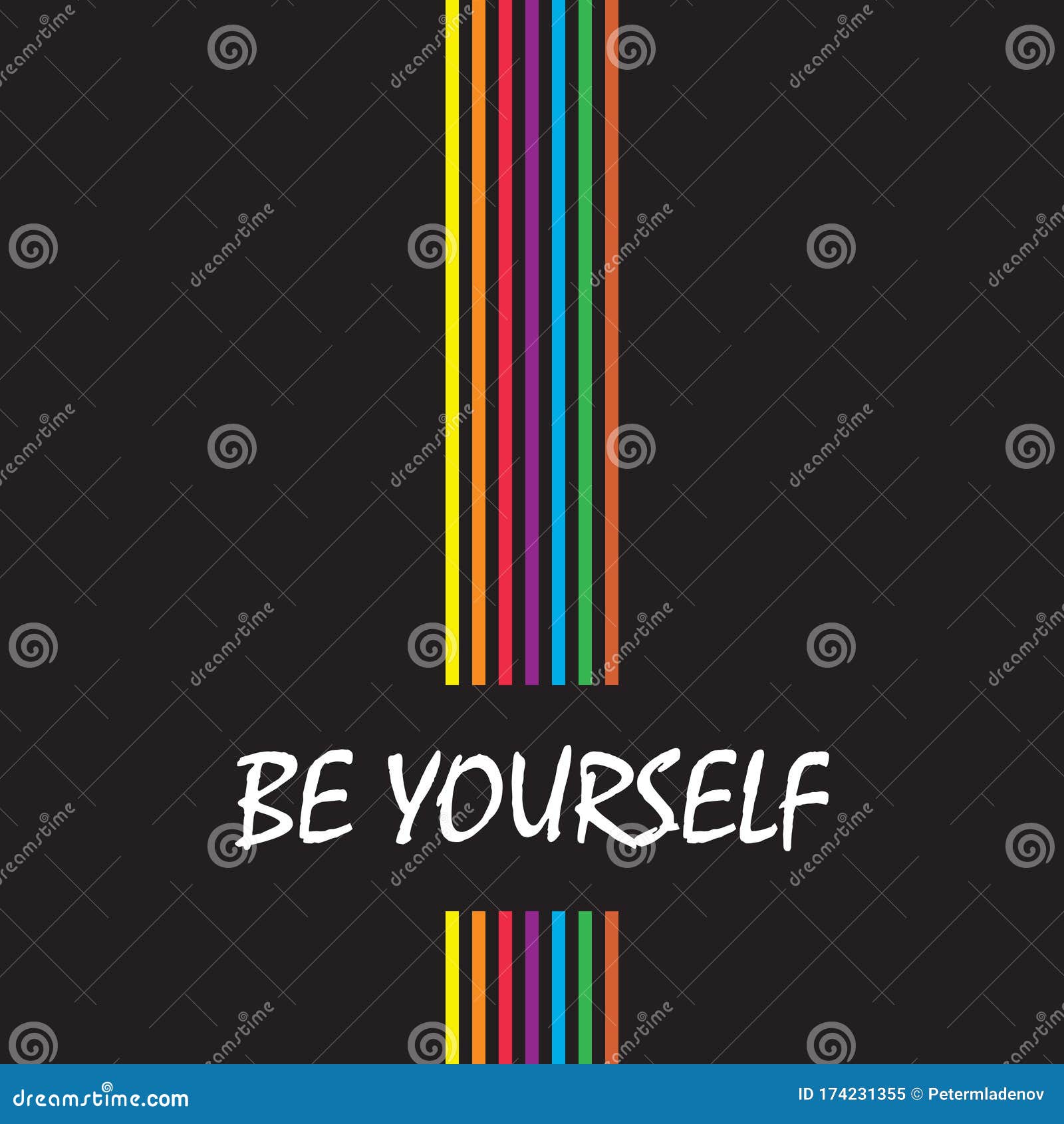 Be Yourself - Vector Illustration Design for Banner, T-shirt Graphics ...