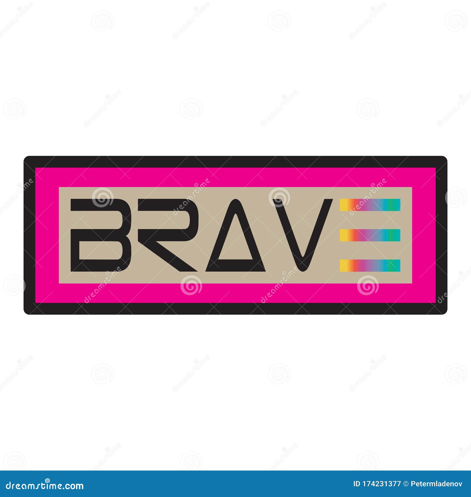 Brave - Vector Illustration Design for Banner, T-shirt Graphics ...