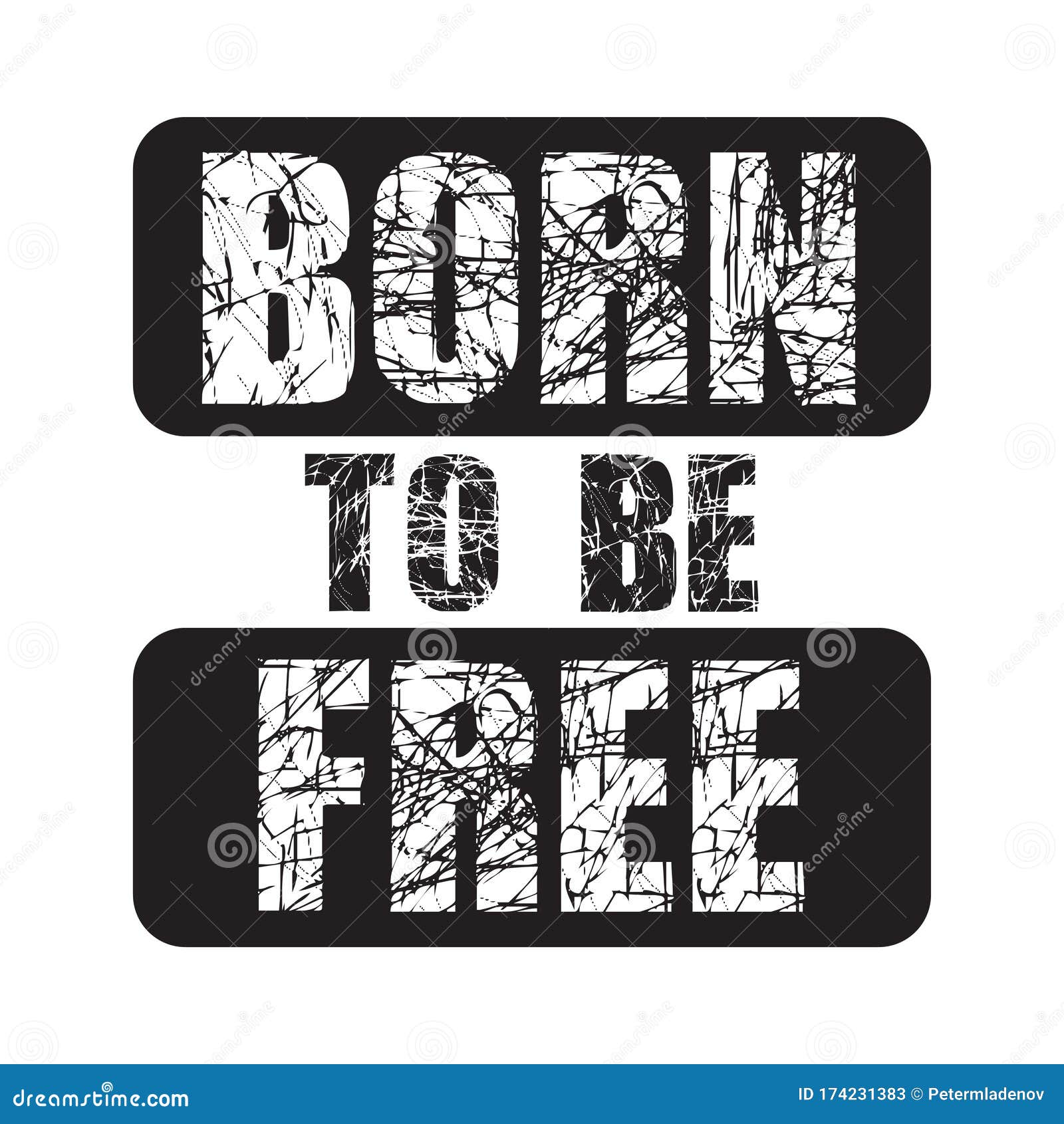 Born To Be Free - Text Vector Background Design for T-shirt Graphics ...