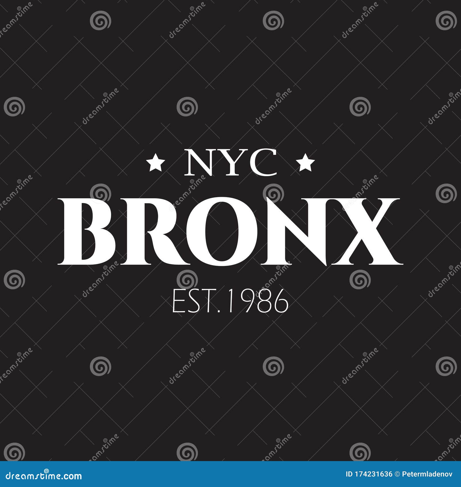 Bronx NYC- Typography Graphic Design for T-shirt Graphics, Banner ...