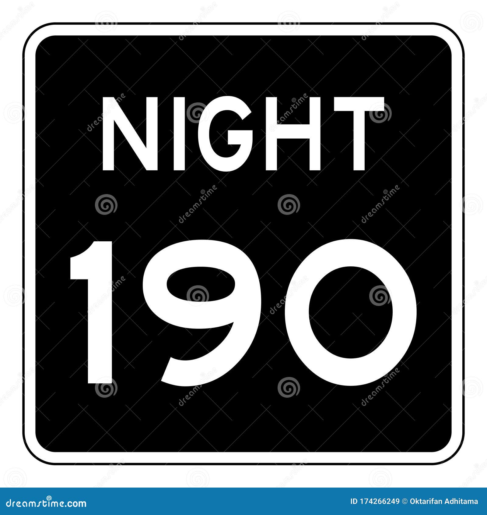 Night Speed Limit Mph Sign Cartoon Vector | CartoonDealer.com #174267423