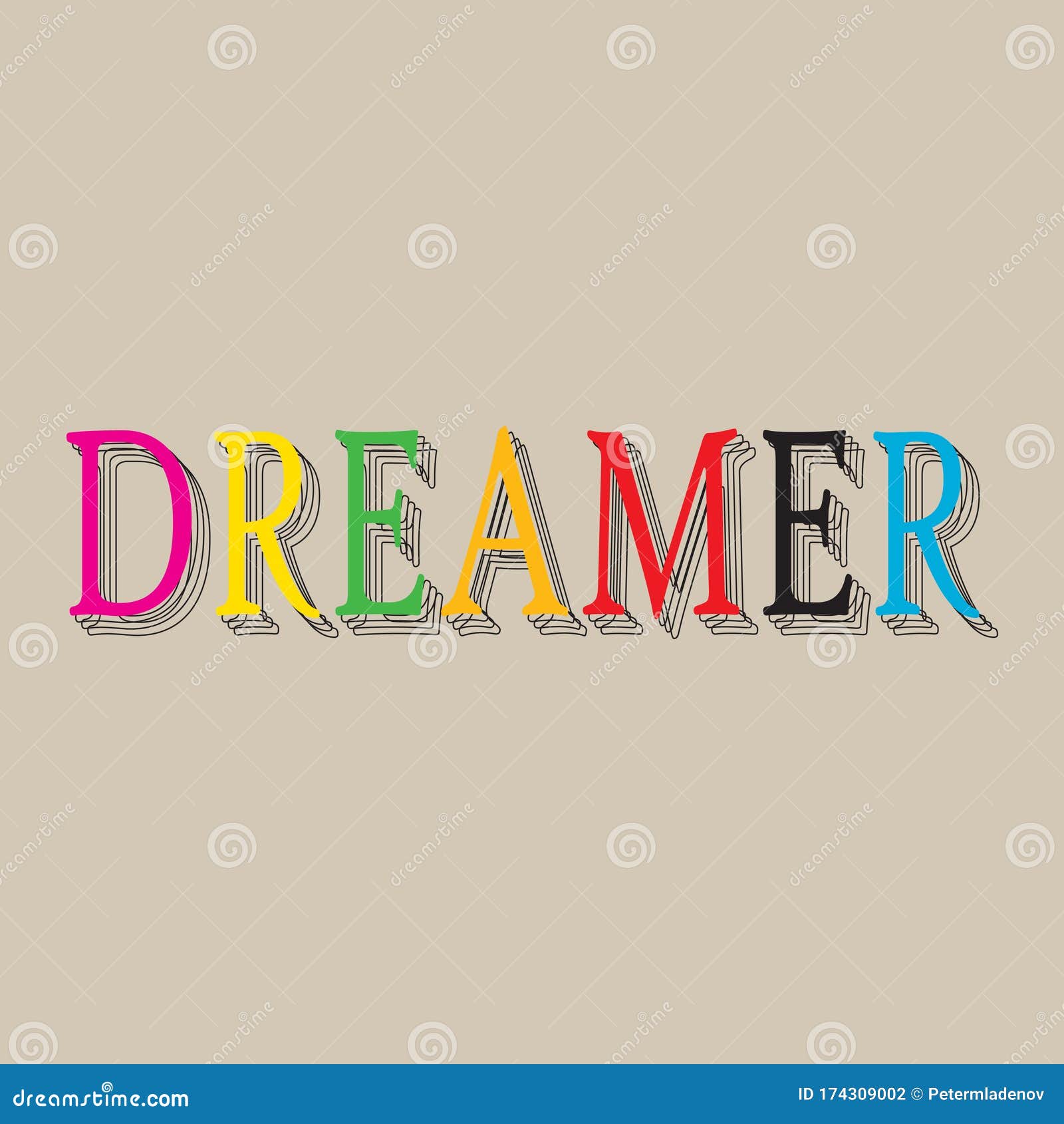 Dreamer - Vector Illustration Design for Banner, T-shirt Graphics ...
