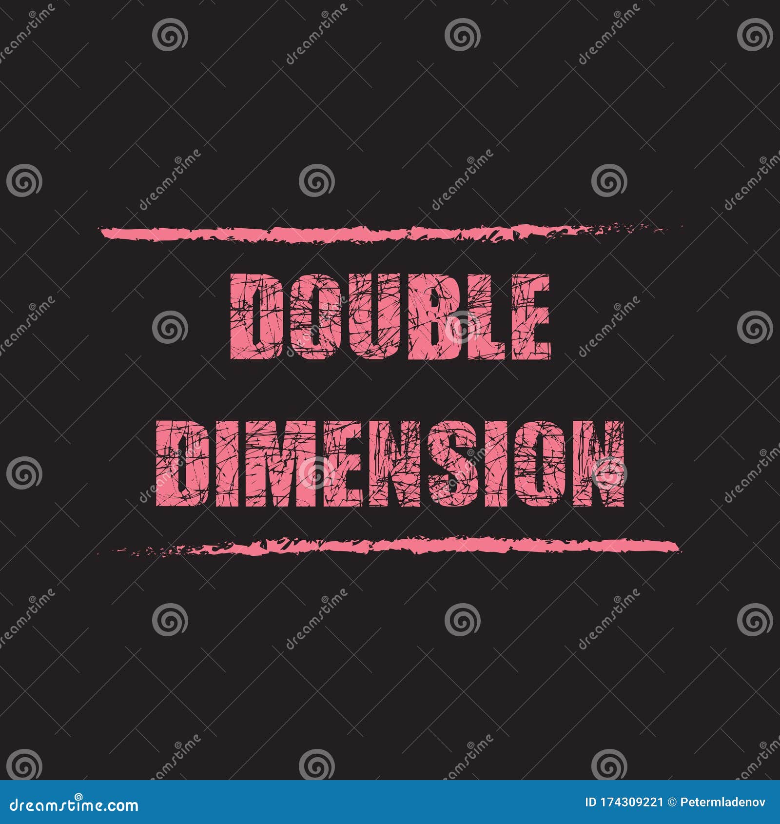 Double Dimension - Vector Illustration Design for Banner, T Shirt ...