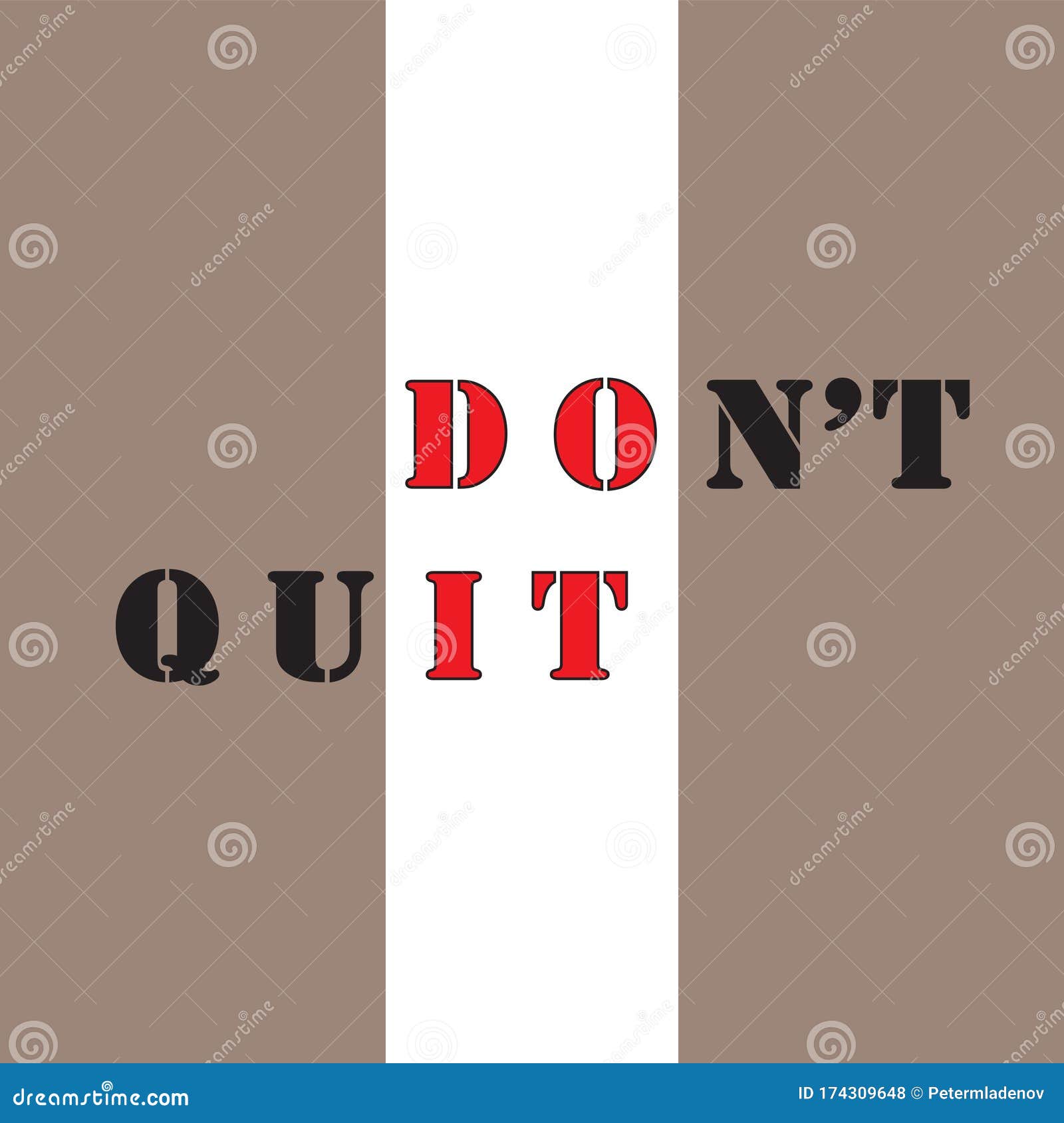 Do It Slogan Don`t Quit Illustration Cartoon Vector | CartoonDealer.com ...
