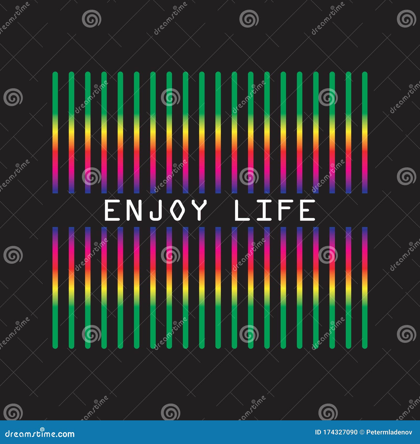 Enjoy LIFE - Vector Illustration Design for Banner, T-shirt Graphics ...