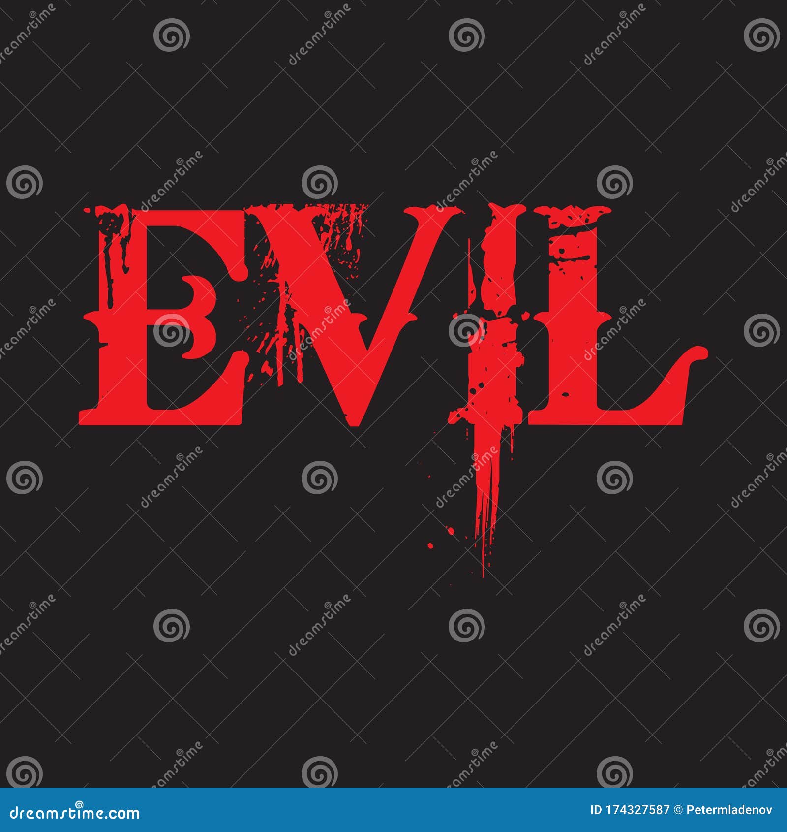 Evil - Vector Illustration Design for Banner, T Shirt Graphics, Fashion ...