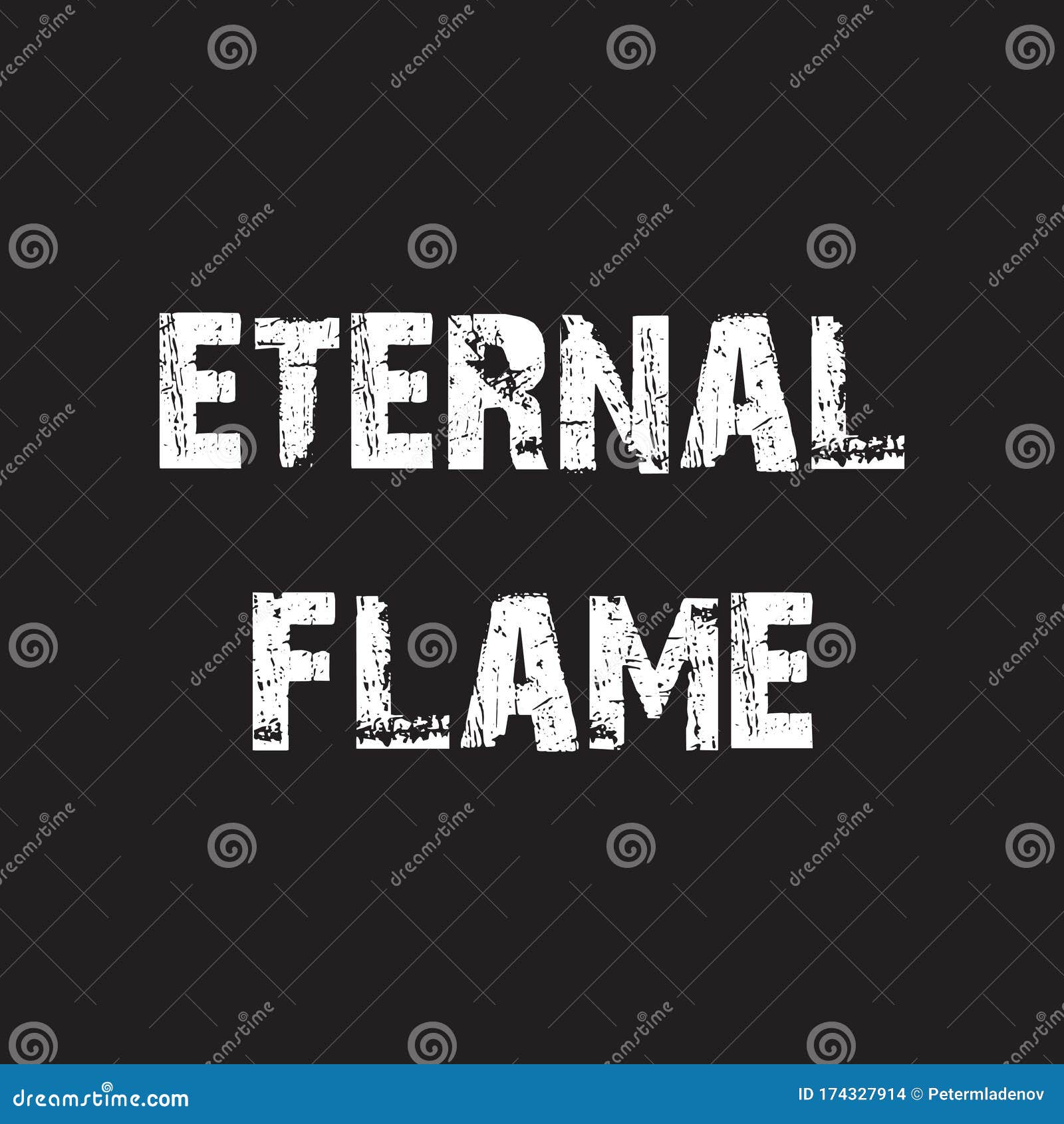 Eternal Flame - Vector Illustration Design for Banner, Stamp, T Shirt ...