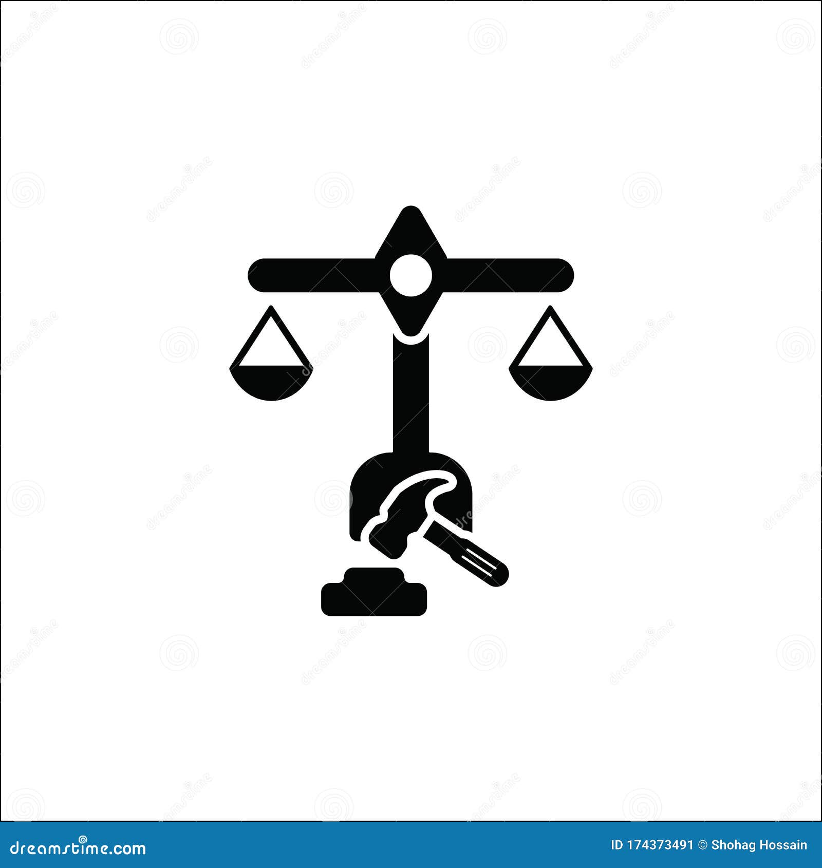 Business Law Icon. stock vector. Illustration of meticulously - 174373491