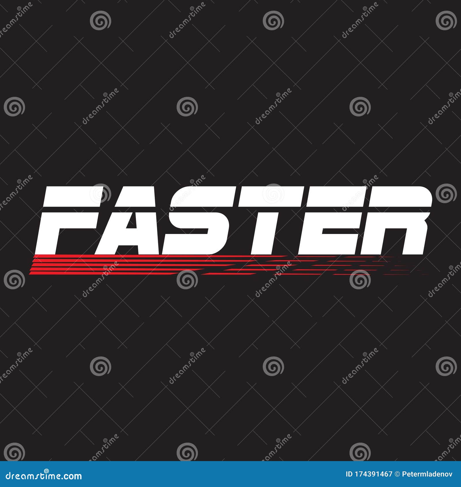 Faster - Vector Illustration Design for Banner, T-shirt Graphics ...