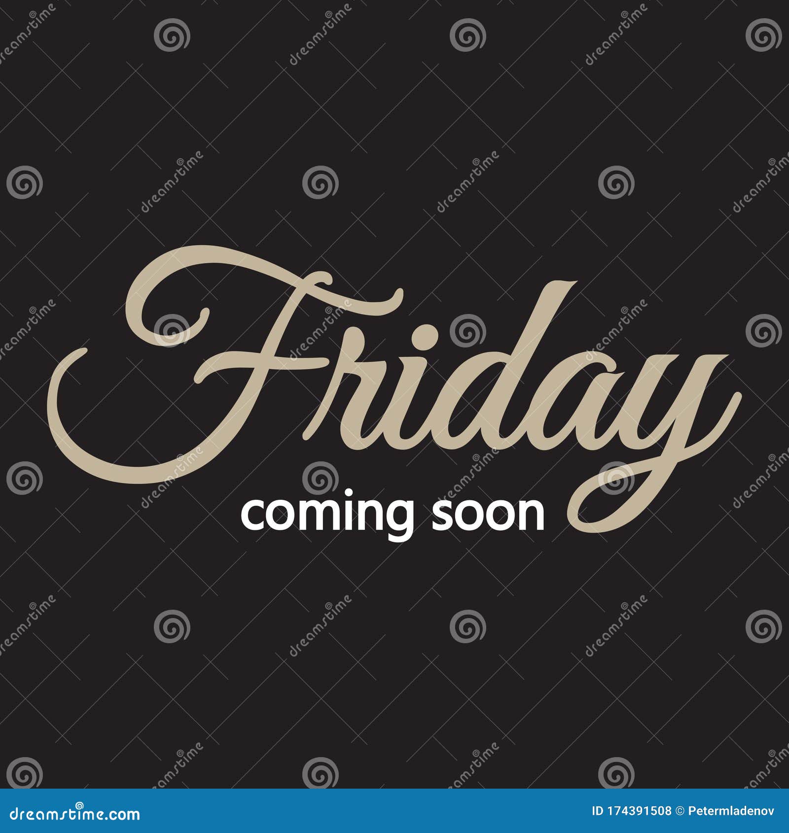 Friday Coming Soon - Vector Illustration Design for Poster, Textile ...
