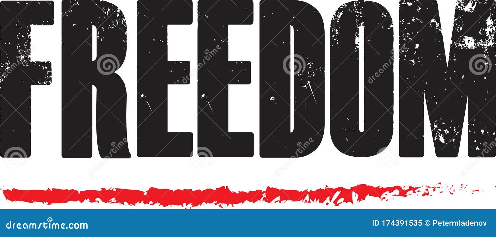 Freedom - Vector Illustration Design for Banner, T-shirt Graphics ...