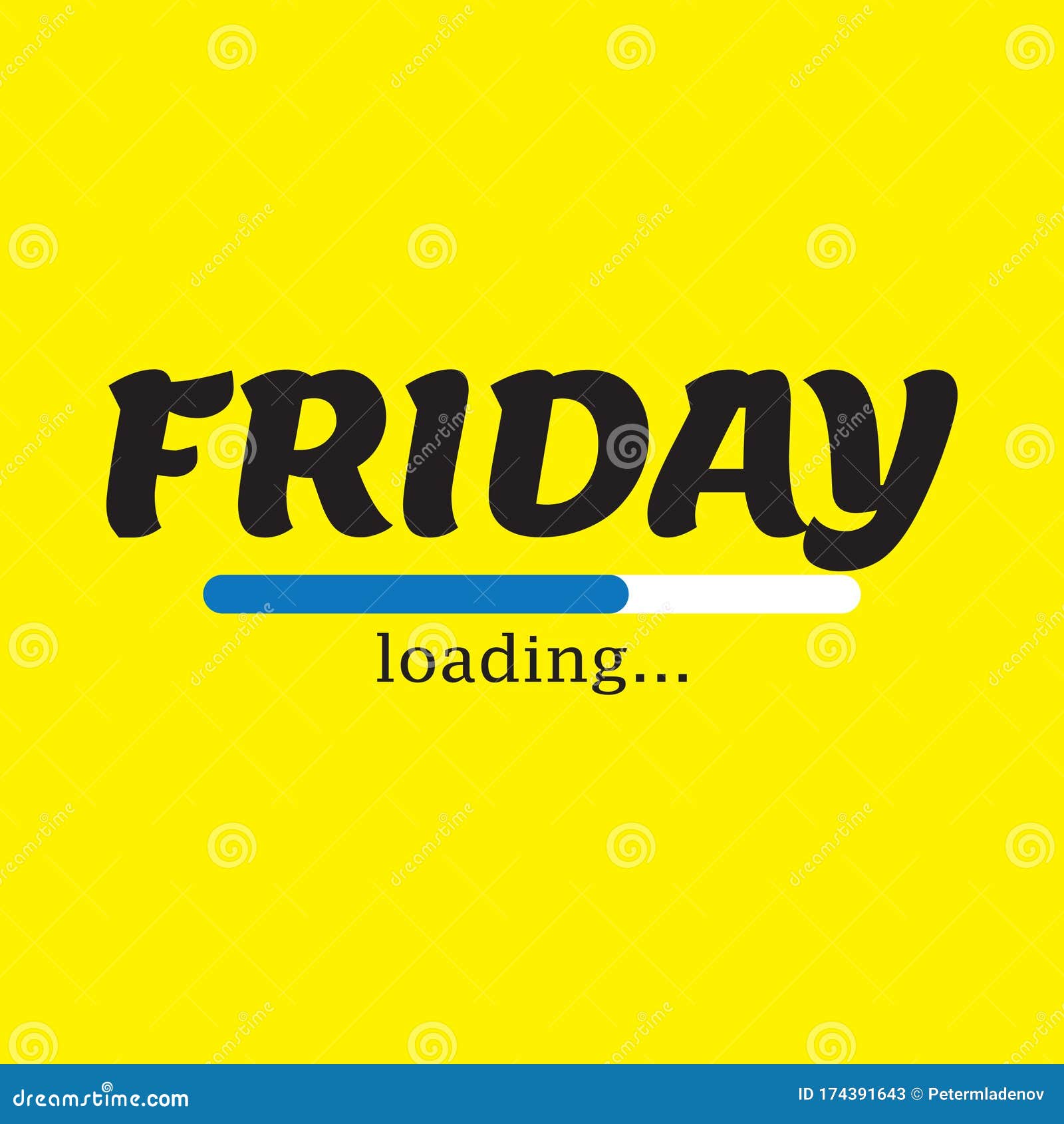 Friday Loading - Vector Illustration Design for Banner, T Shirt ...
